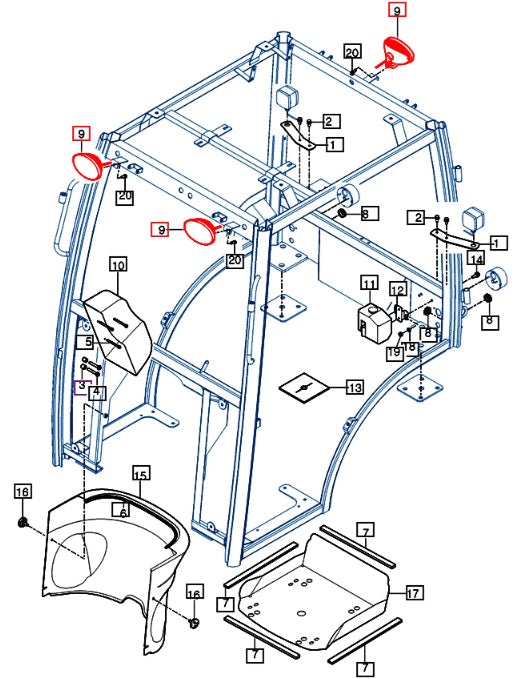19027025901 - LAMP ASSY WORKING (Cab Mounted) – 4myMahindra.com