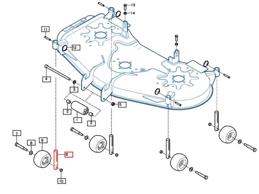 94002000060A - Shaft, Wheel (Mid Mount Mower) – 4myMahindra.com