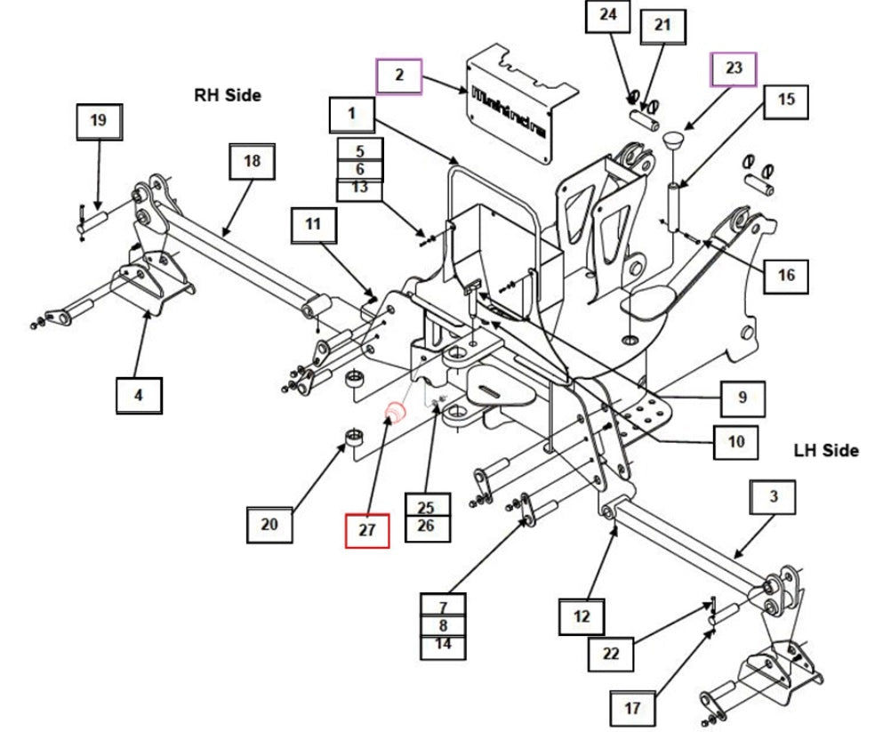 KMW05461202 - BUMPER Assembly (Backhoe Swing) – 4myMahindra.com